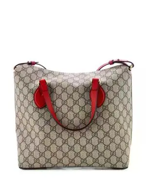 Gucci Gucci GG Coated Canvas Medium Satchel Tote Brown