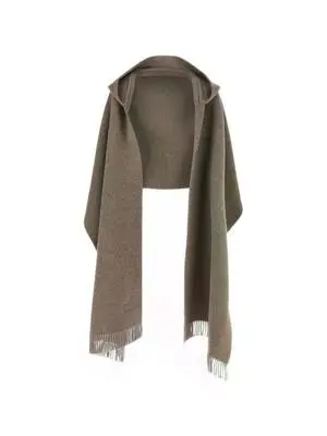 Brunello Cucinelli Hooded Scarf - Brown