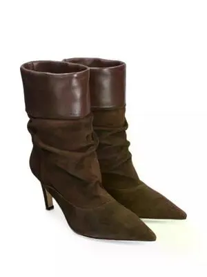 THE SELLER Slouchy Pointed-toe Suede Boots