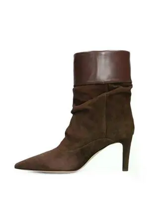 THE SELLER Slouchy Pointed-toe Suede Boots