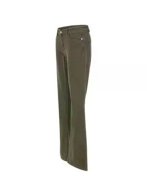 ELENA MIRÒ Flare Fitted Jeans - Green