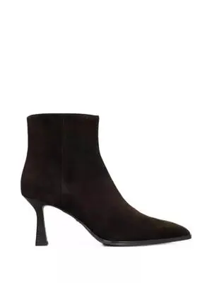 Lola Cruz Pointed-toe Suede Ankle Boots - Brown