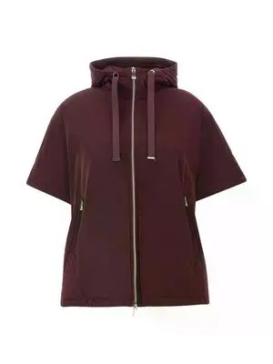 ELENA MIRÒ Short-sleeve Hooded Jacket - Red