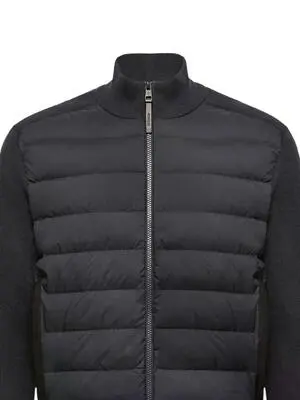 Moncler Wool & Cashmere Blend Padded Zip-up Cardigan