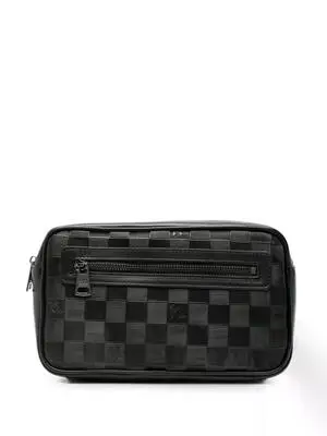 Karl Lagerfeld Bumbag Check-patterned Logo-embossed Belt Bag - Black