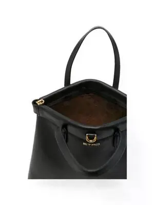 Etro Logo-detail Leather Tote Bag