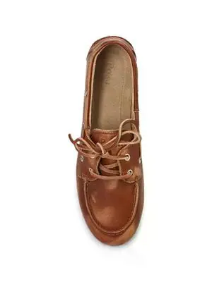 POSA Brushed Leather Boat Shoes