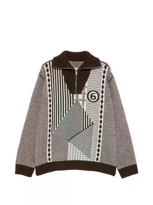 MAISON MARGIELA Patchwork Quarter-zip Knit