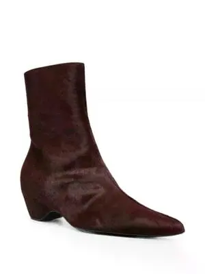 Khaite Sybil Wedge-heel Ankle Boots - Red