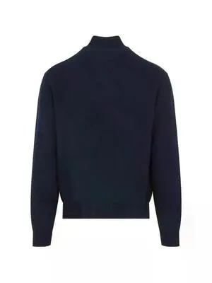 Ralph Lauren Purple Label Half-zip Waffle-knit Sweater
