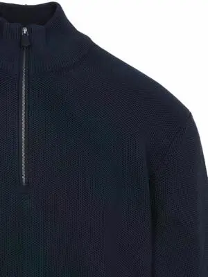 Ralph Lauren Purple Label Half-zip Waffle-knit Sweater