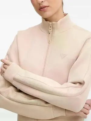 Guess Logo-embossed Zip-up Sweater