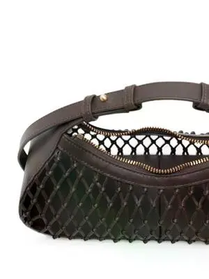 Cult Gaia Shala Lattice Shoulder Bag - Brown