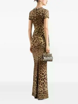 Dolce & Gabbana Leo-print Charmeuse Dress