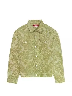 Junya Watanabe X Levi's Damask Pattern Denim Jacket - Green