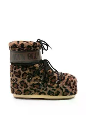 Moon Boot Leopard-pattern Boots - Brown
