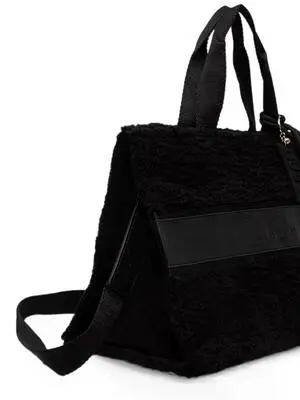 Liu Jo Fleece-texture Logo-patch Tote Bag
