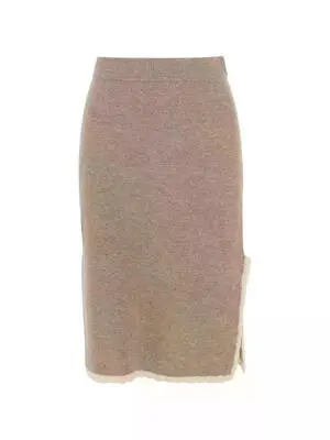 THE GARMENT Como Crochet-trim Knitted Midi Skirt - Neutrals