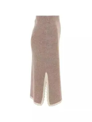 THE GARMENT Como Crochet-trim Knitted Midi Skirt