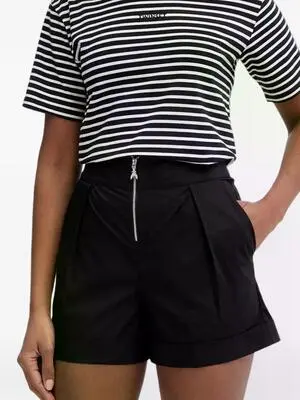 Patrizia Pepe Pleated-detail Turn-up Shorts