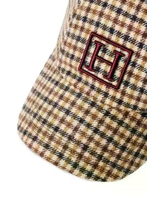 HACKETT LONDON Check Pattern Logo Embroidered Cap