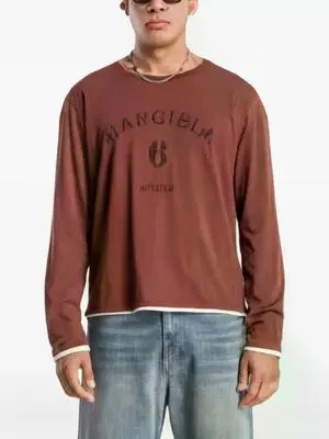 MAISON MARGIELA Logo-print Long-sleeved T-shirt
