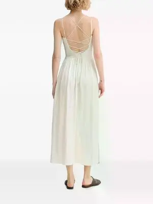 SESSUN Sweet Mambo Lace-up Midi Dress - White