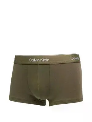 Calvin Klein Logo-waistband Trunks Set Of Three - Black