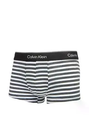 Calvin Klein Logo-waistband Trunks Set Of Three - Black