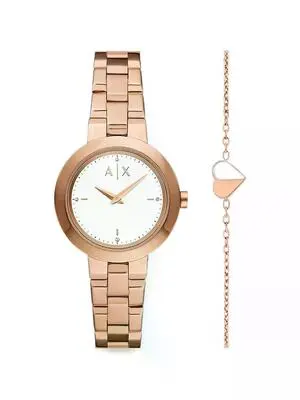 Armani Exchange Crystal Indexes 36mm Watch - White