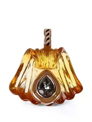 DEZSO Capri Citrine And Sapphire Pendant