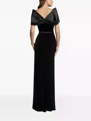 CRISTALLINI Shadow Bow-detail Maxi Dress