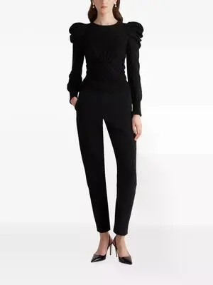 VIOLANTE NESSI Puffed-shoulder Ribbed-knit Sweater