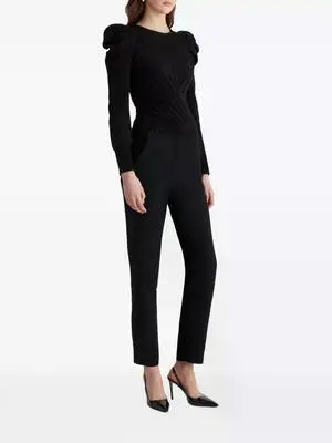 VIOLANTE NESSI Puffed-shoulder Ribbed-knit Sweater
