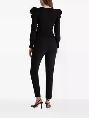 VIOLANTE NESSI Puffed-shoulder Ribbed-knit Sweater