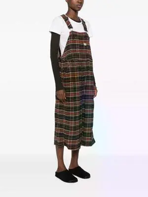 R13 Plaid-print Jumpsuit - Brown