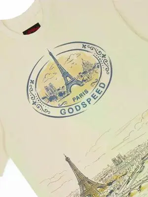 GODSPEED Paris Skyline Graphic-print T-shirt - Neutrals