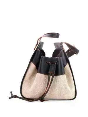 Loewe Hammock Bag Leather And Canvas Small Shoulder Bag
