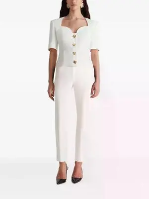 VIOLANTE NESSI Sculptural Heart-neck Top - Neutrals
