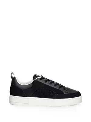 Armani Exchange Logo-pattern Suede Sneakers - Blue