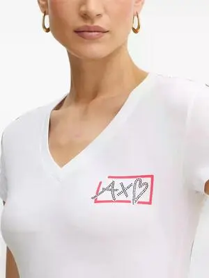 Armani Exchange Embellished V-neck T-shirt