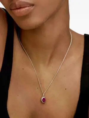 Monica Vinader Quartz Birthstone Locket Necklace - Silver
