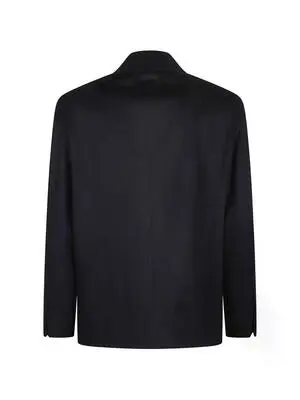 LARDINI Zip-up Wool Coat