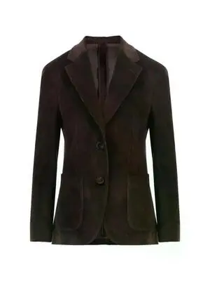 LARDINI Corduroy Single-breasted Blazer - Brown