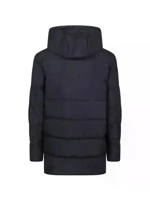 MOORER Hooded Padded Coat - Blue