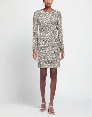 Patrizia Pepe Midi Dress Ivory Size Polyester, Elastane