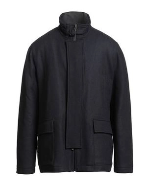 Emporio Armani Coat Midnight Size Wool, Polyamide - Blue