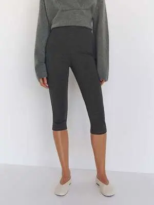 REFORMATION Jill Cropped Knit Pant Heather