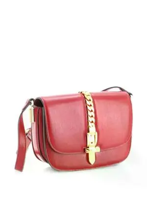 Gucci Sylvie 1969 Shoulder Bag Leather Mini Crossbody Bag