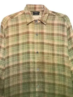 R13 Check-print Distressed-effect Shirt